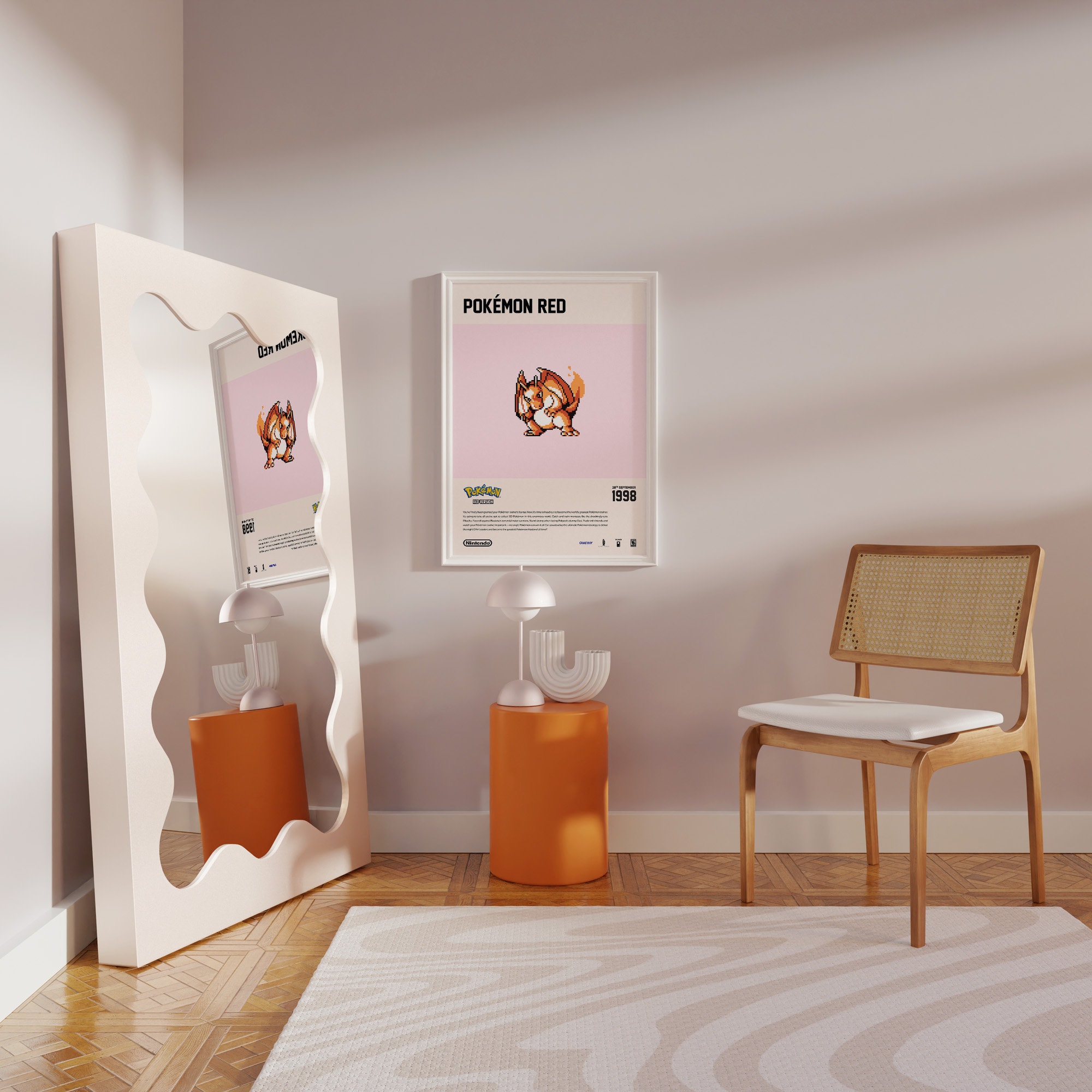 Pokémon Red (gameboy, 1998) Premium Wall Art Poster · Ready to Frame ...