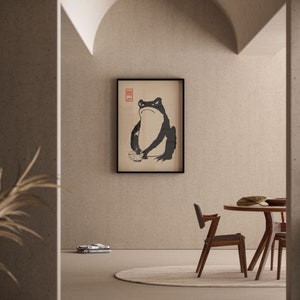 Grumpy Frog by Matsumoto Hoji (1814) Premium Wall Art Poster · Ready to ...