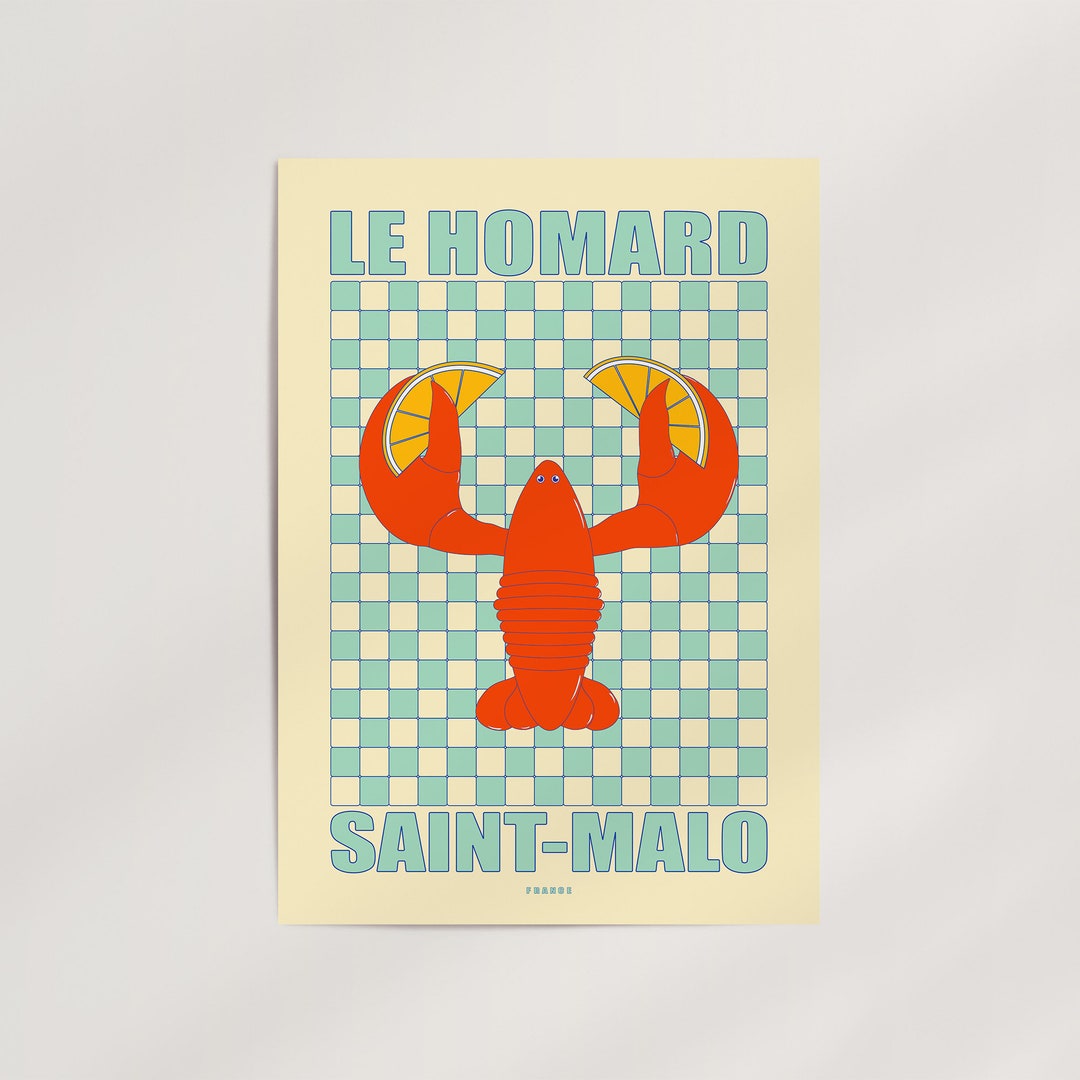 Le Homard Saint-malo Premium Wall Art Poster · Ready to Frame Giclée ...