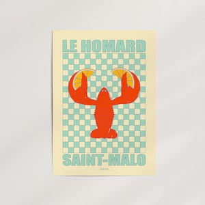 Le Homard Saint-malo Premium Wall Art Poster · Ready to Frame Giclée ...