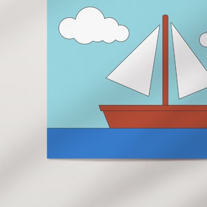 Iconic Simpsons Sailboat Print · 20+ Sizes · Giclée Wall Art Poster ...