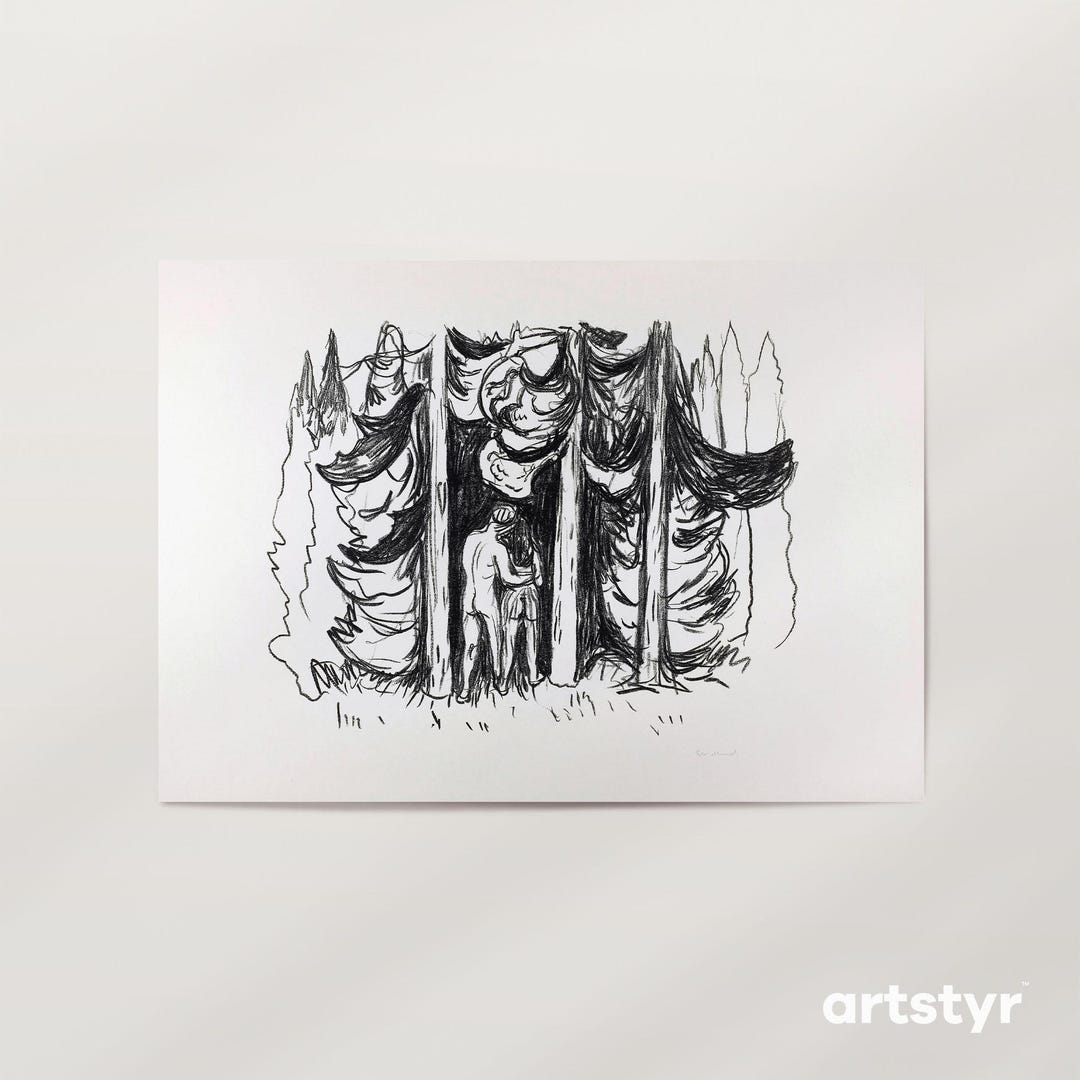 The Forest · 20+ Sizes · Edvard Munch, 1909 · Introspective Dark Wood ...