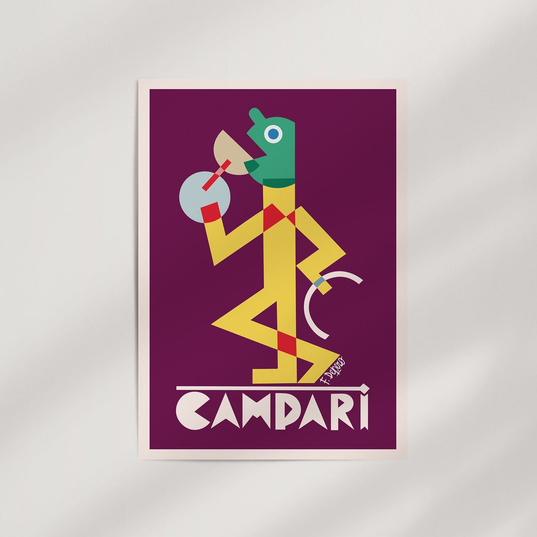 Campari Viola by Fortunato Depero (1928) Premium Wall Art Poster ...