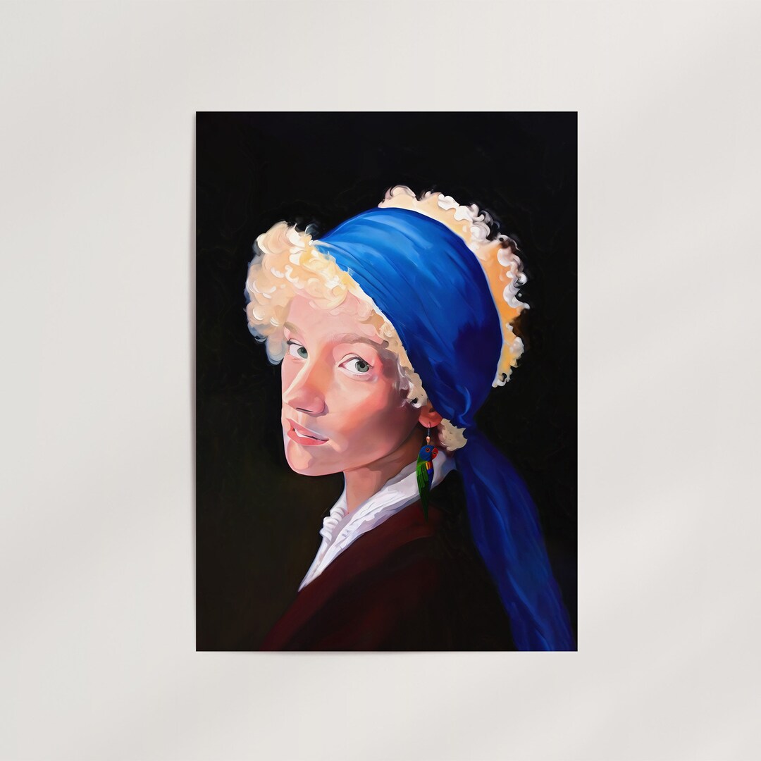Girl With the Parrot Earring Art Print · Kath & Kim Aussie Fan Art · 20 ...