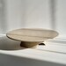 Beige Cake Stand, Flat Cake Platter, Speckled Serving Plate, Pottery ...