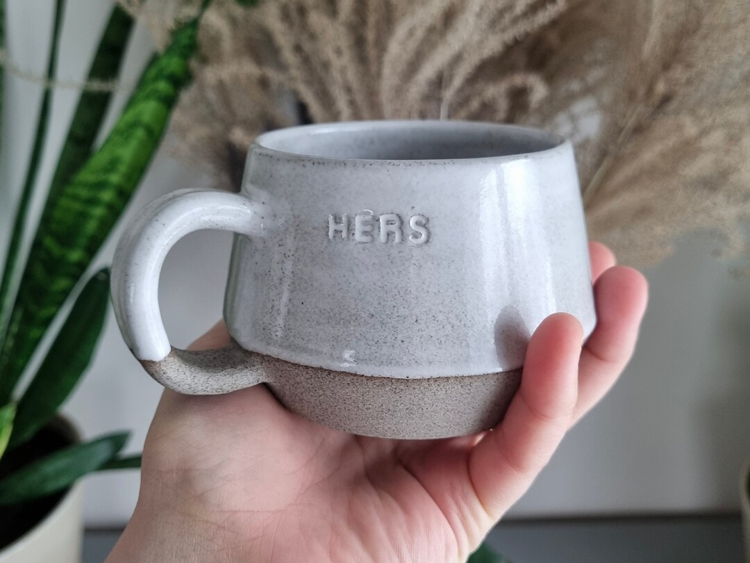 Personalized Pottery Mug, Handmade Stoneware Coffee Mug With Custom ...
