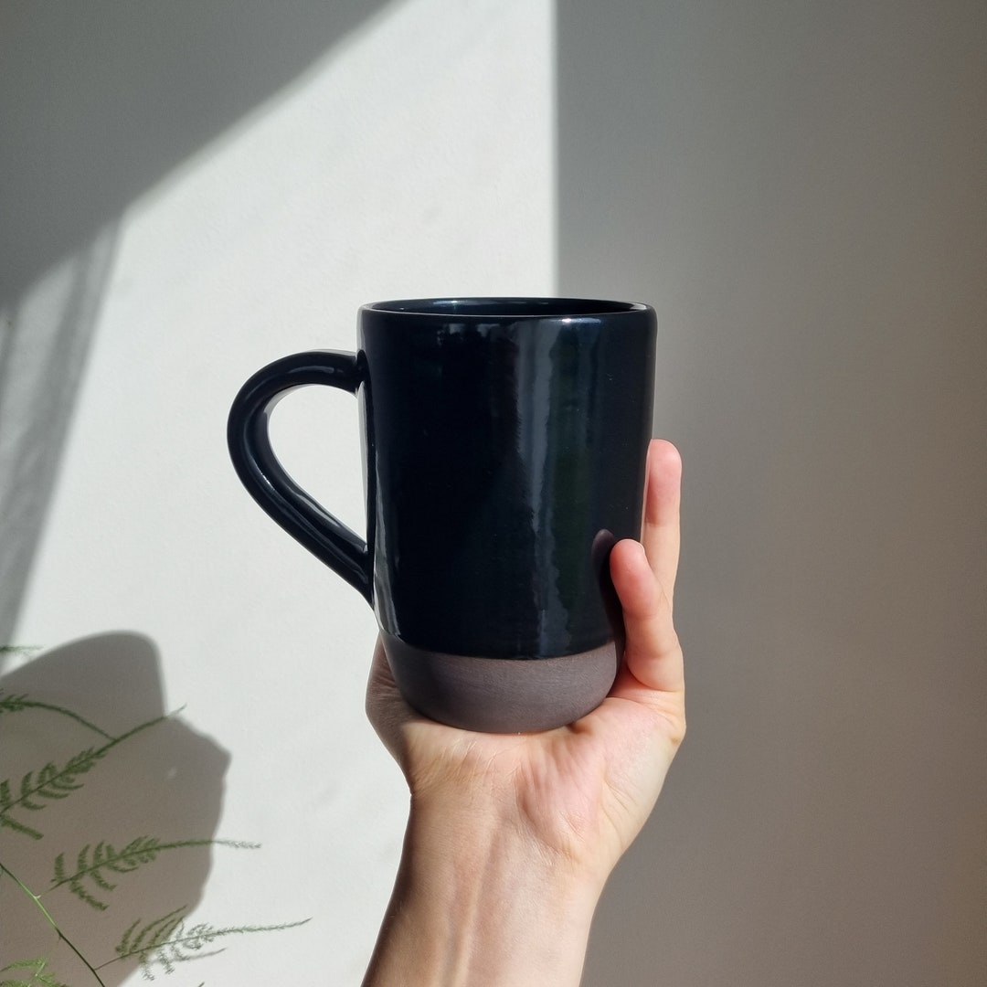 Set of 2 Extra Large Mugs, Black Large Coffee Mug Set, Oversized Mugs ...