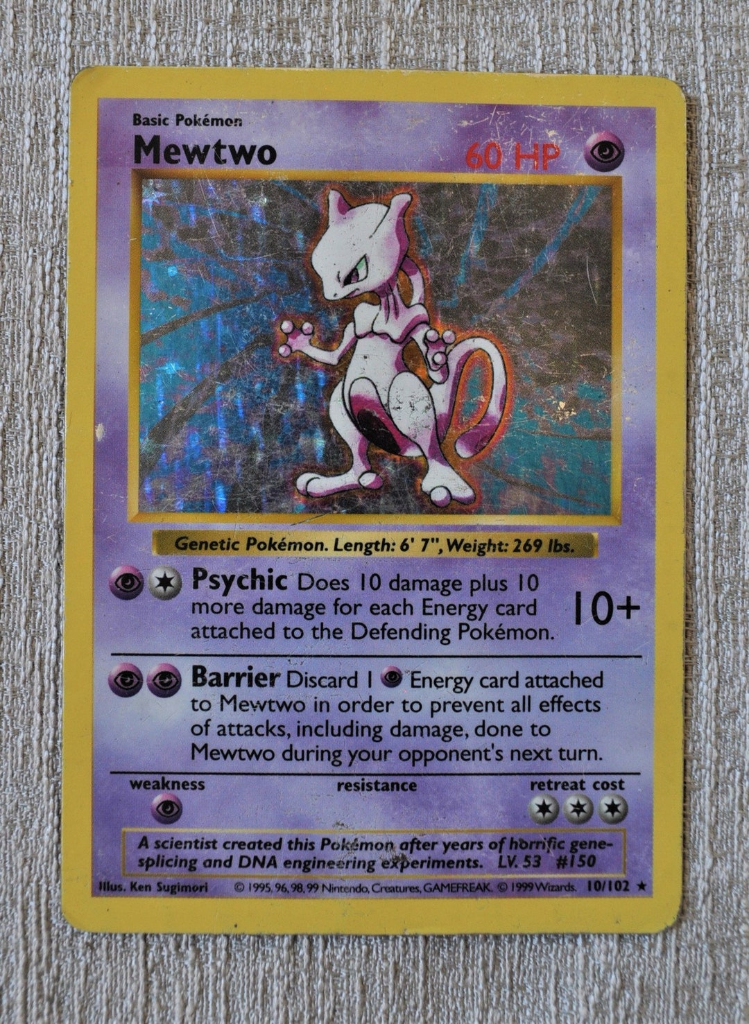 Mewtwo 10 Shadowless Pokemon Base Set - Etsy