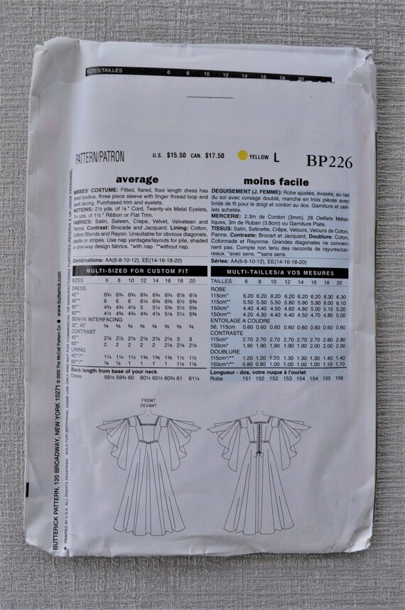 Vintage sewing pattern, womens queen wedding dress co… - Gem