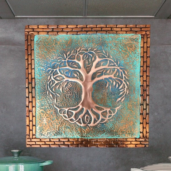 Copper Tree of Life Backsplash - Etsy