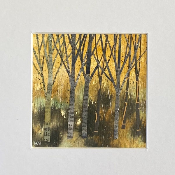 Miniature Trees Landscape Wall Art, Original Earthy Countryside ...
