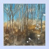 Original Miniature Collage Trees Painting, Unique Tiny Countryside Wall ...