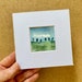 Original Miniature Collage Trees Painting, Unique Tiny Countryside Wall ...