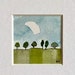 Original Miniature Collage Trees Painting, Unique Tiny Countryside Wall ...