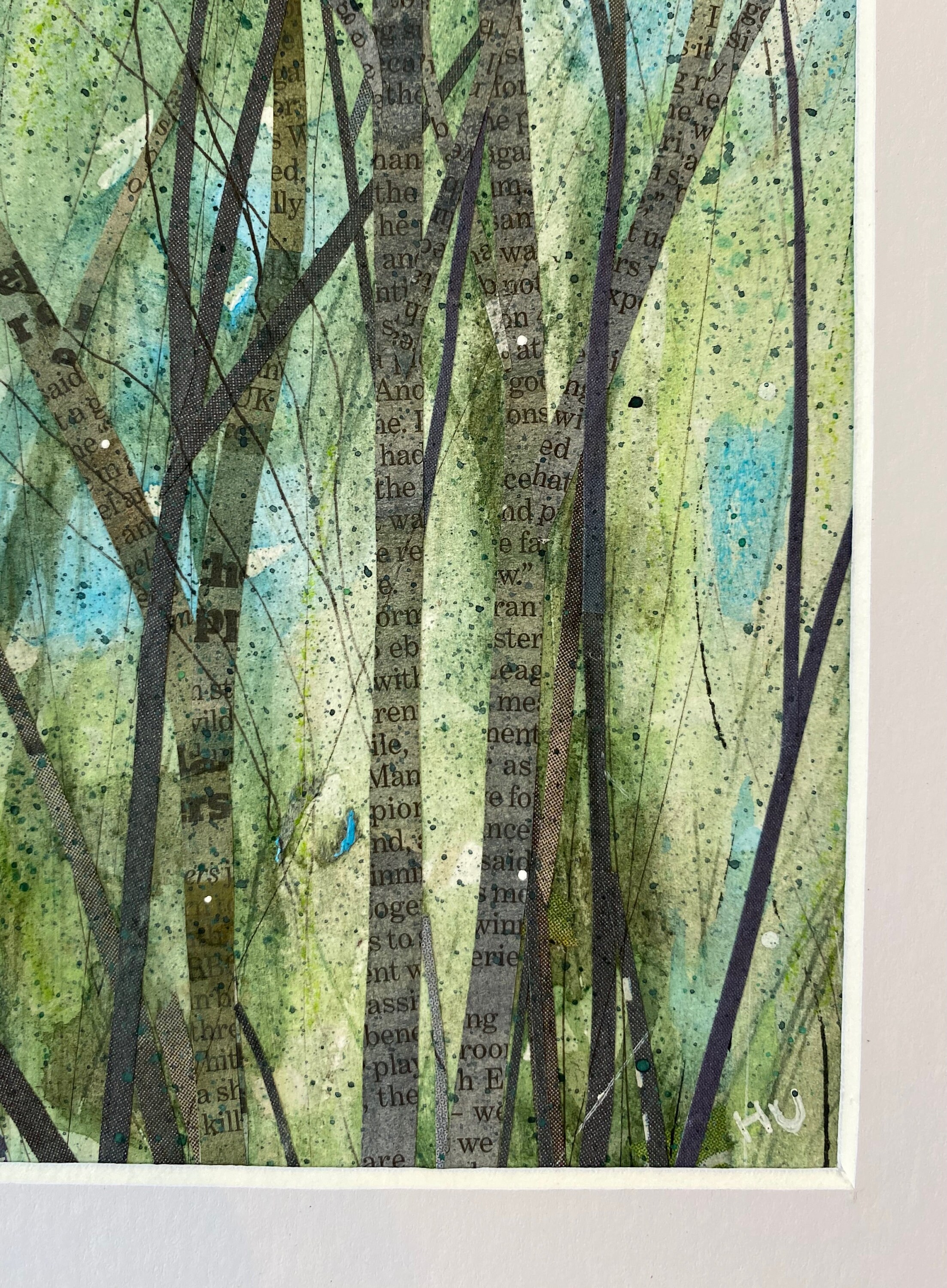 Original Trees Wall Art Collage Trees Painting Small - Etsy