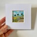 Miniature Collage Trees Landscape Painting, Unique Tiny Countryside ...