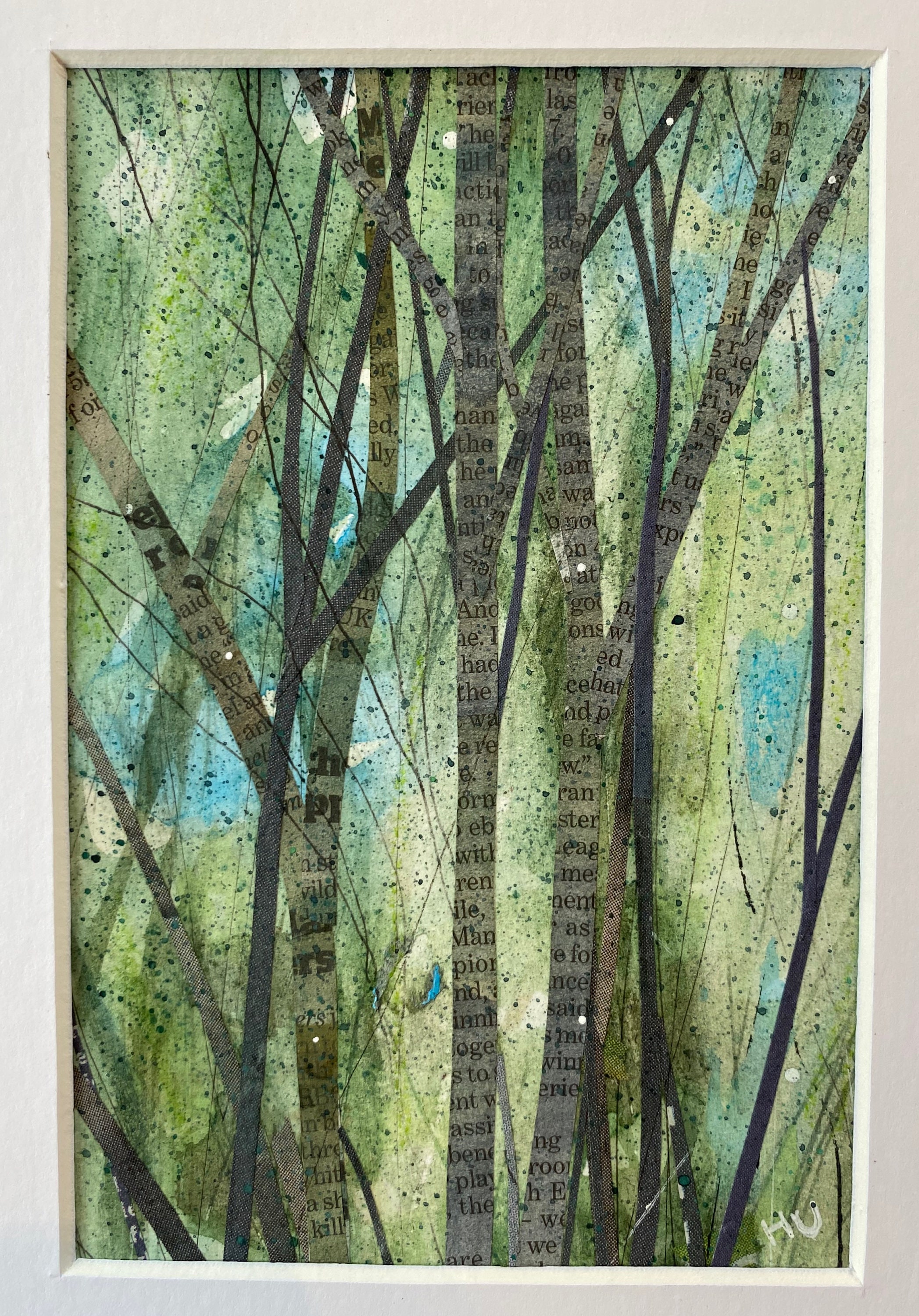 Original Trees Wall Art Collage Trees Painting Small - Etsy