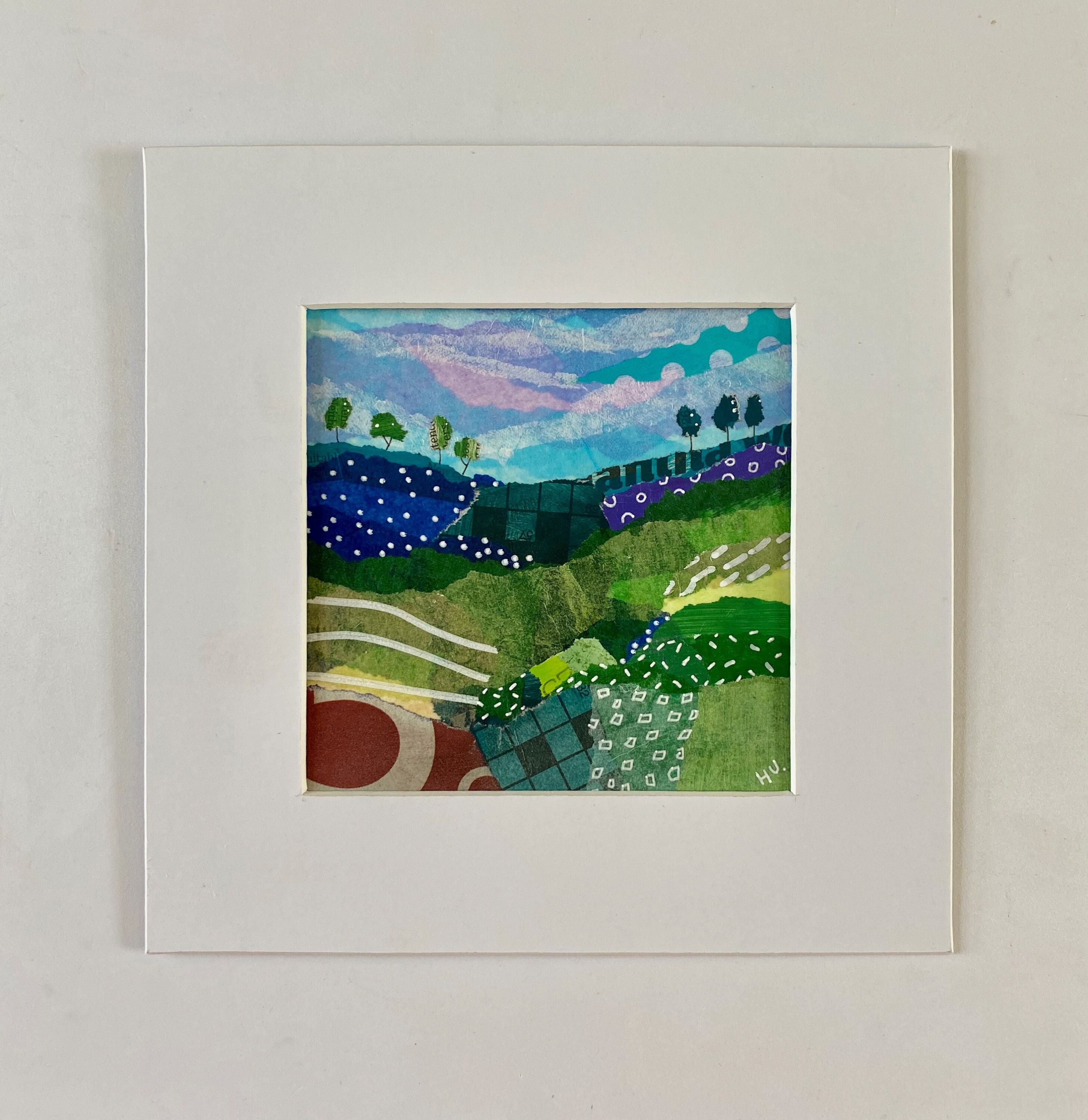 Original Collage Landscape Painting Abstract Landscape - Etsy