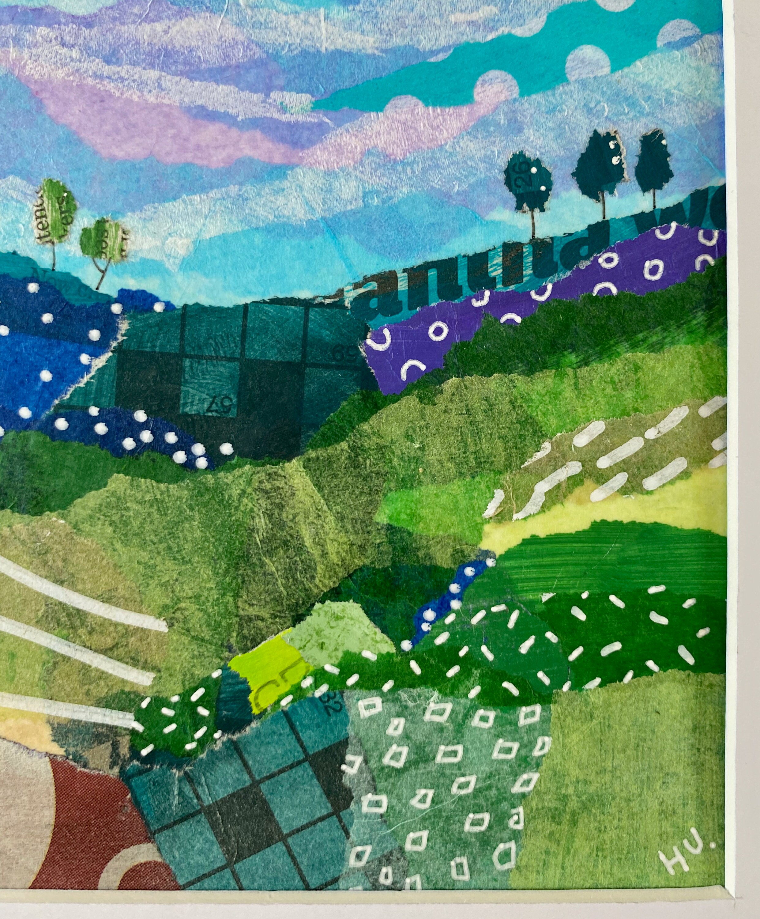 Original Collage Landscape Painting Abstract Landscape - Etsy