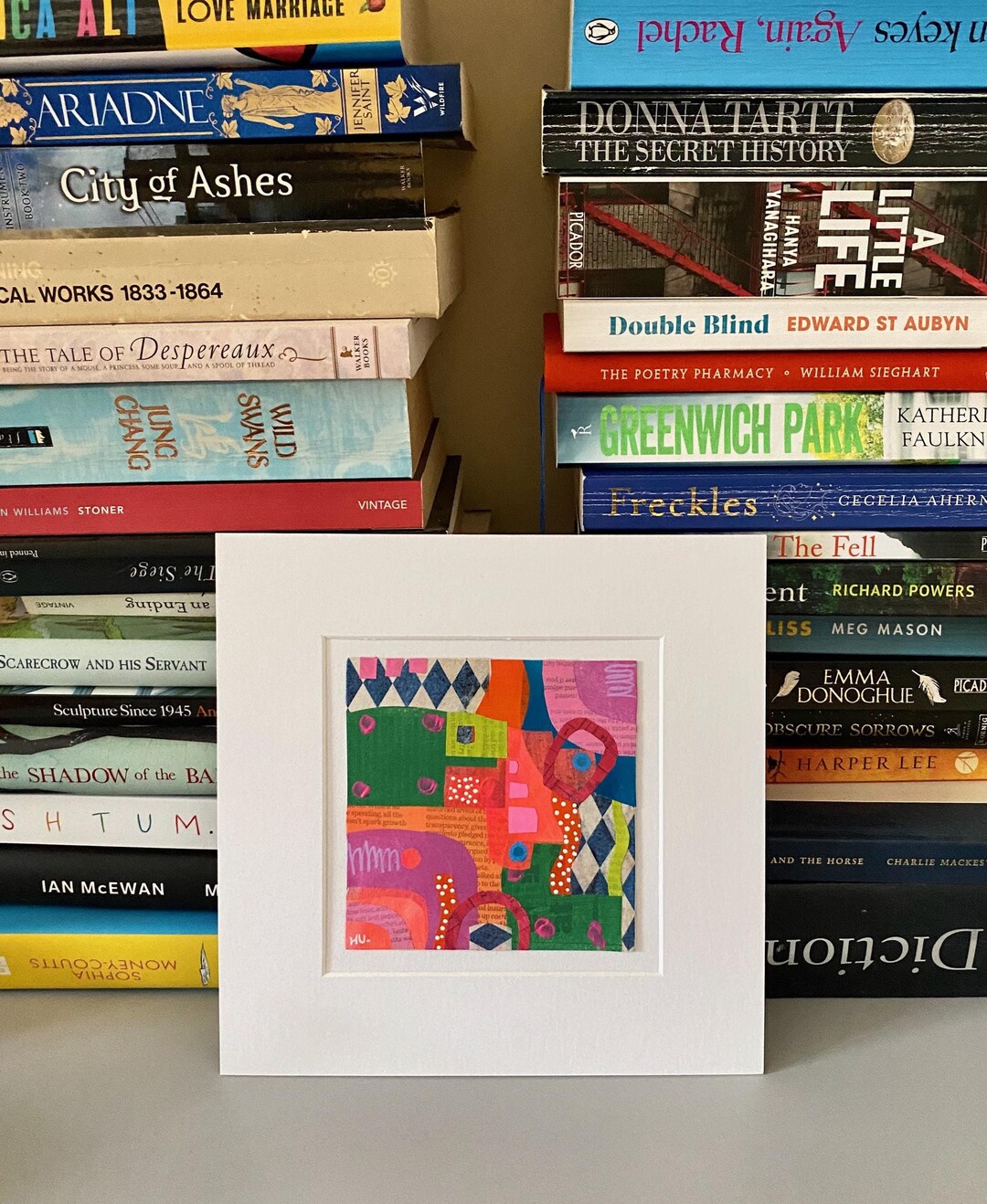 Original 9x9 Colourful Collage Abstract Wall Art, Fun Vibrant Modern ...