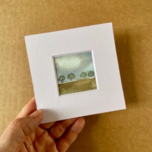 Miniature Watercolour Trees Landscape Painting, Original Tiny Nature ...
