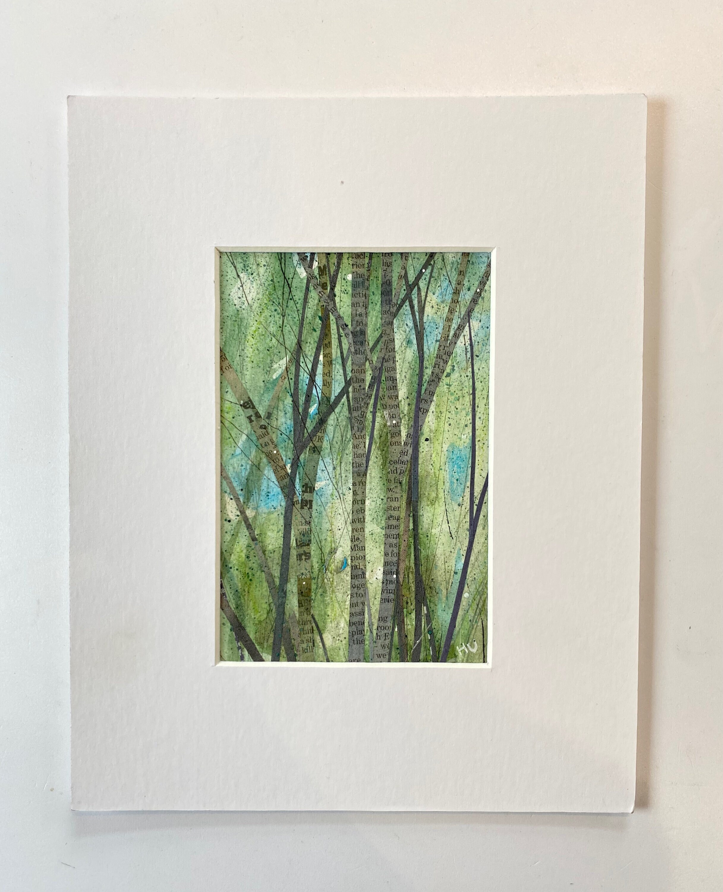 Original Trees Wall Art Collage Trees Painting Small - Etsy