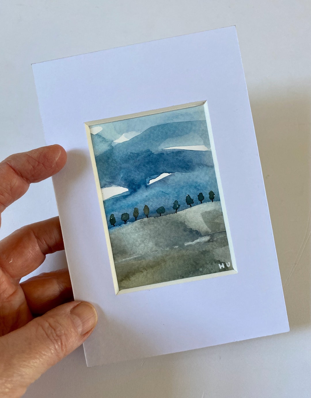 Miniature Landscape Painting, Tiny Wall Art, Original Artwork, 6x4 ...