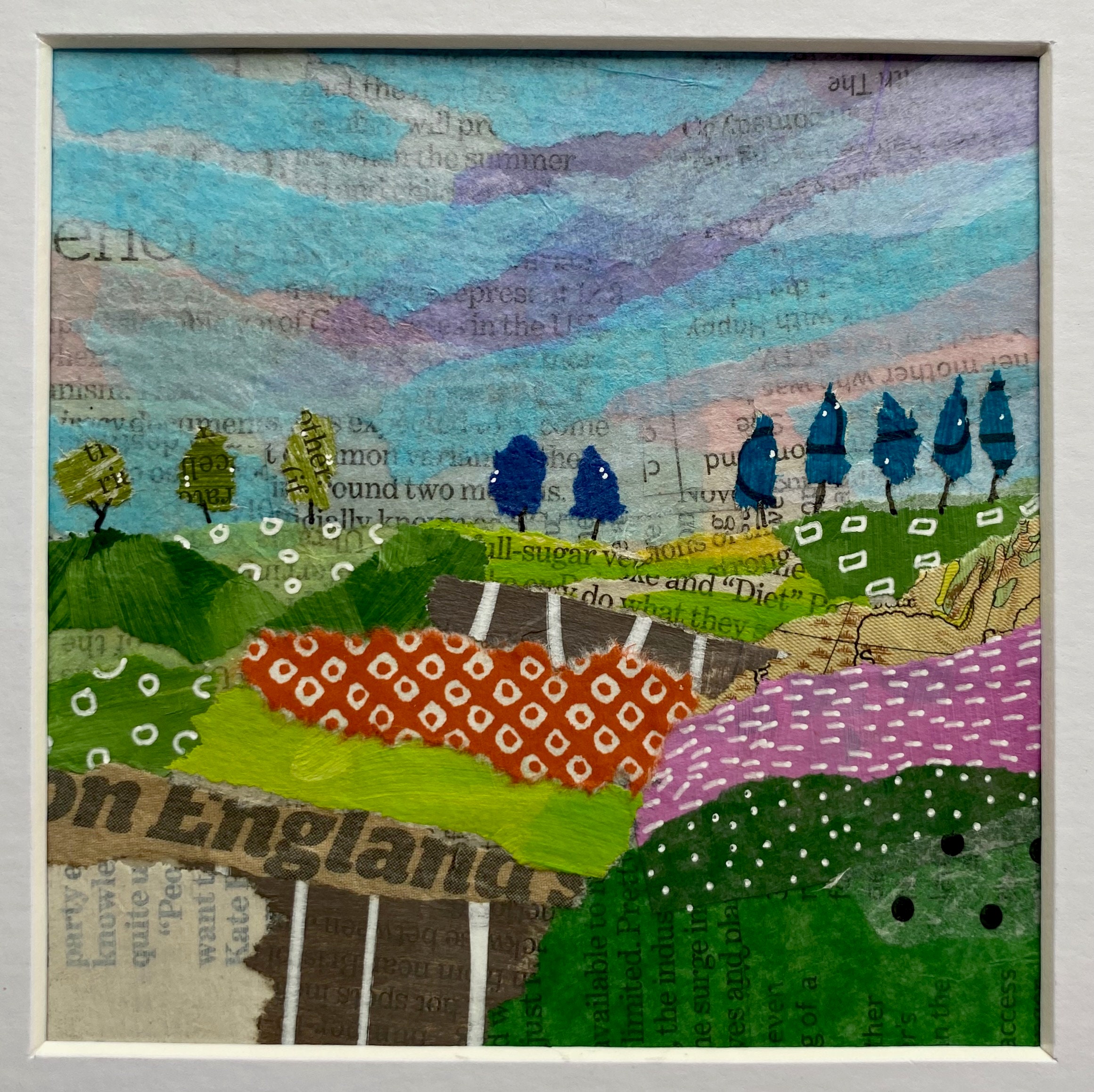 Original Landscape Painting, Countryside Wall Art, Small Abstract ...