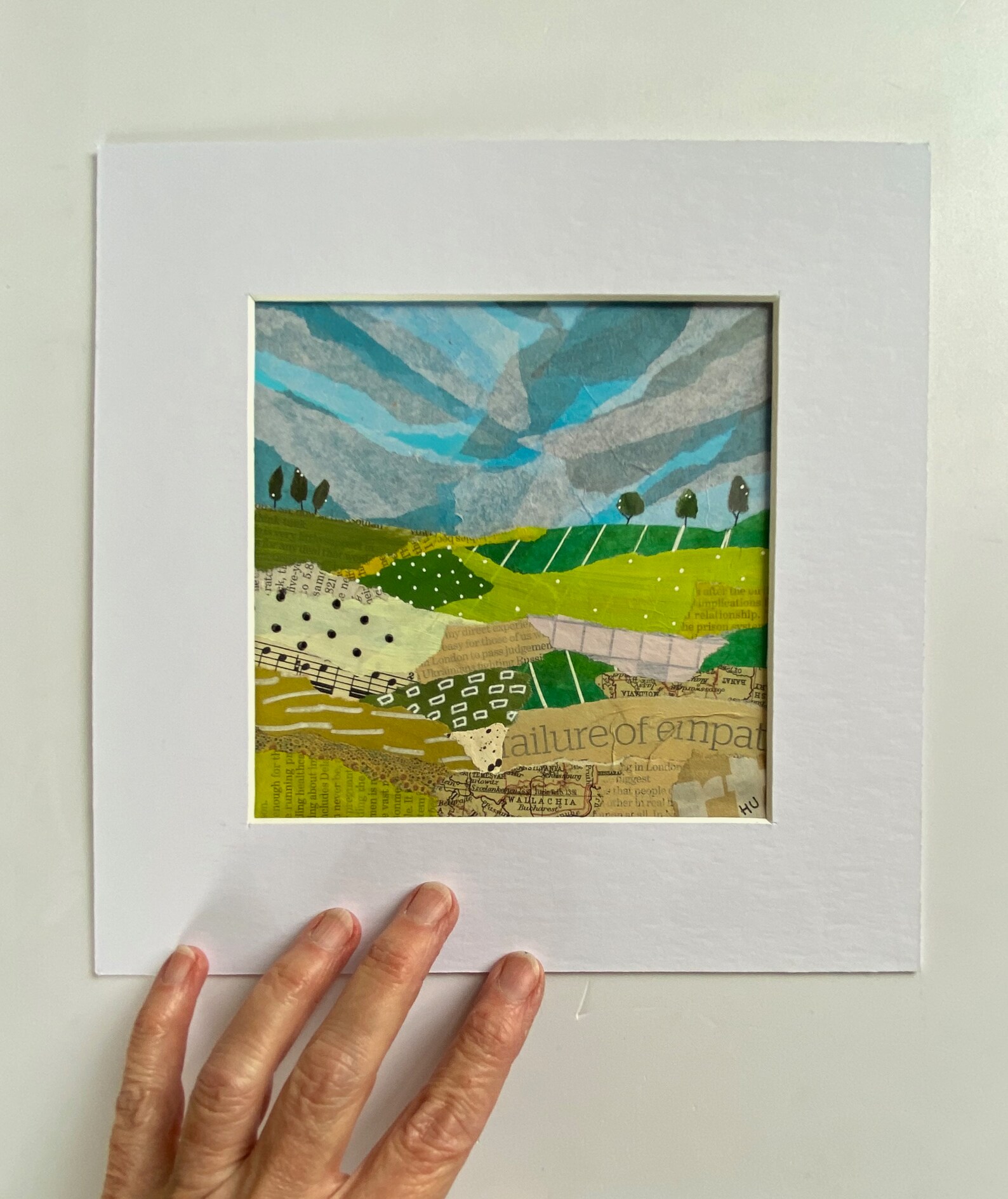 Small Landscape Painting Original Landscape Art Collage Wall - Etsy