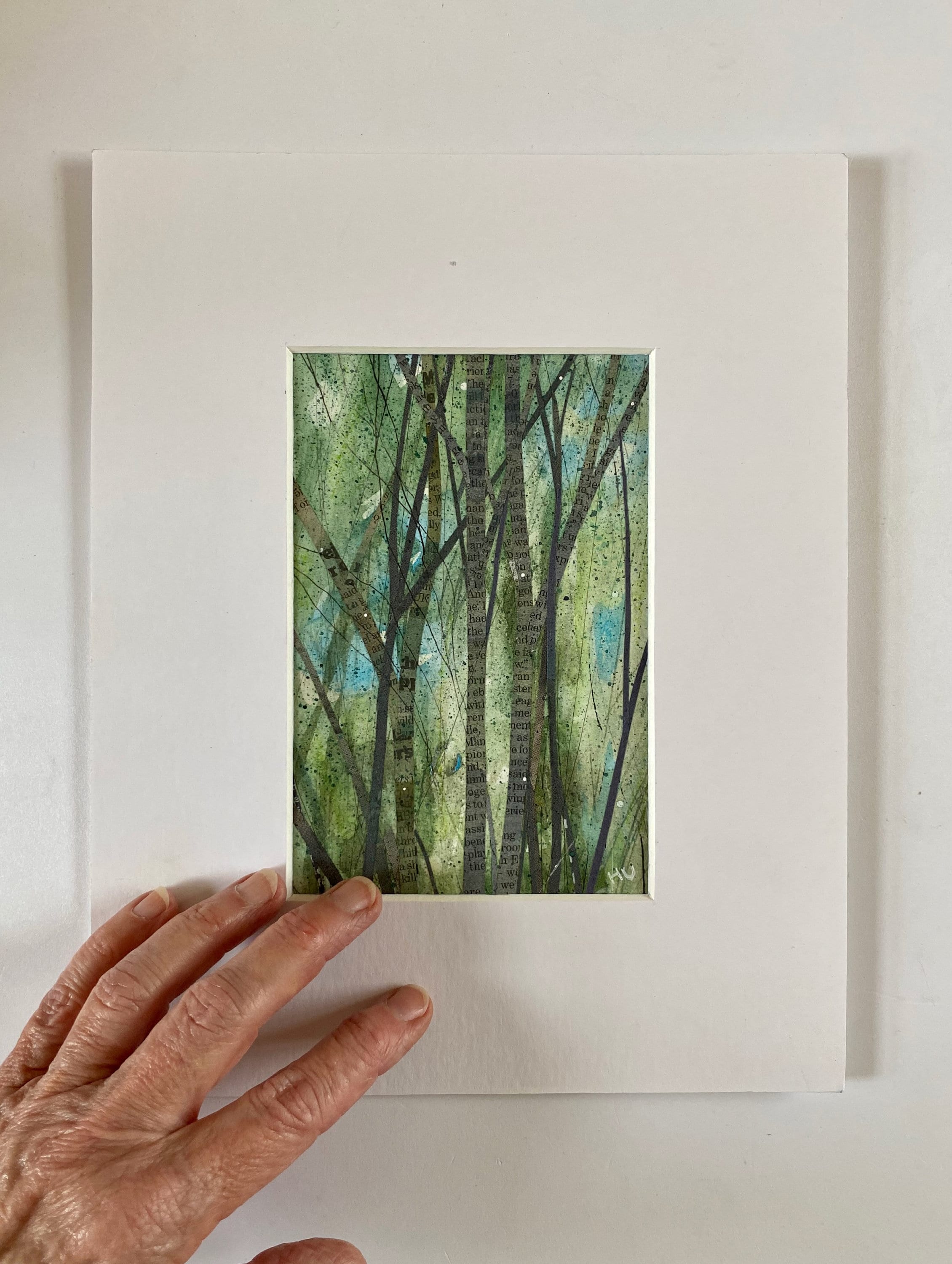 Original Trees Wall Art Collage Trees Painting Small - Etsy