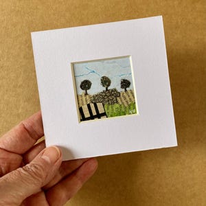 Miniature Trees Landscape Wall Art, Original Earthy Countryside ...