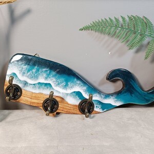 Decorate the Wall , Custom Ocean Key Holder, Beach Themed Key Hanger ...