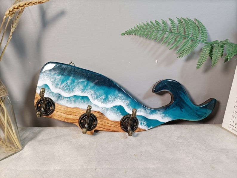 Decorate the Wall , Custom Ocean Key Holder, Beach Themed Key Hanger ...