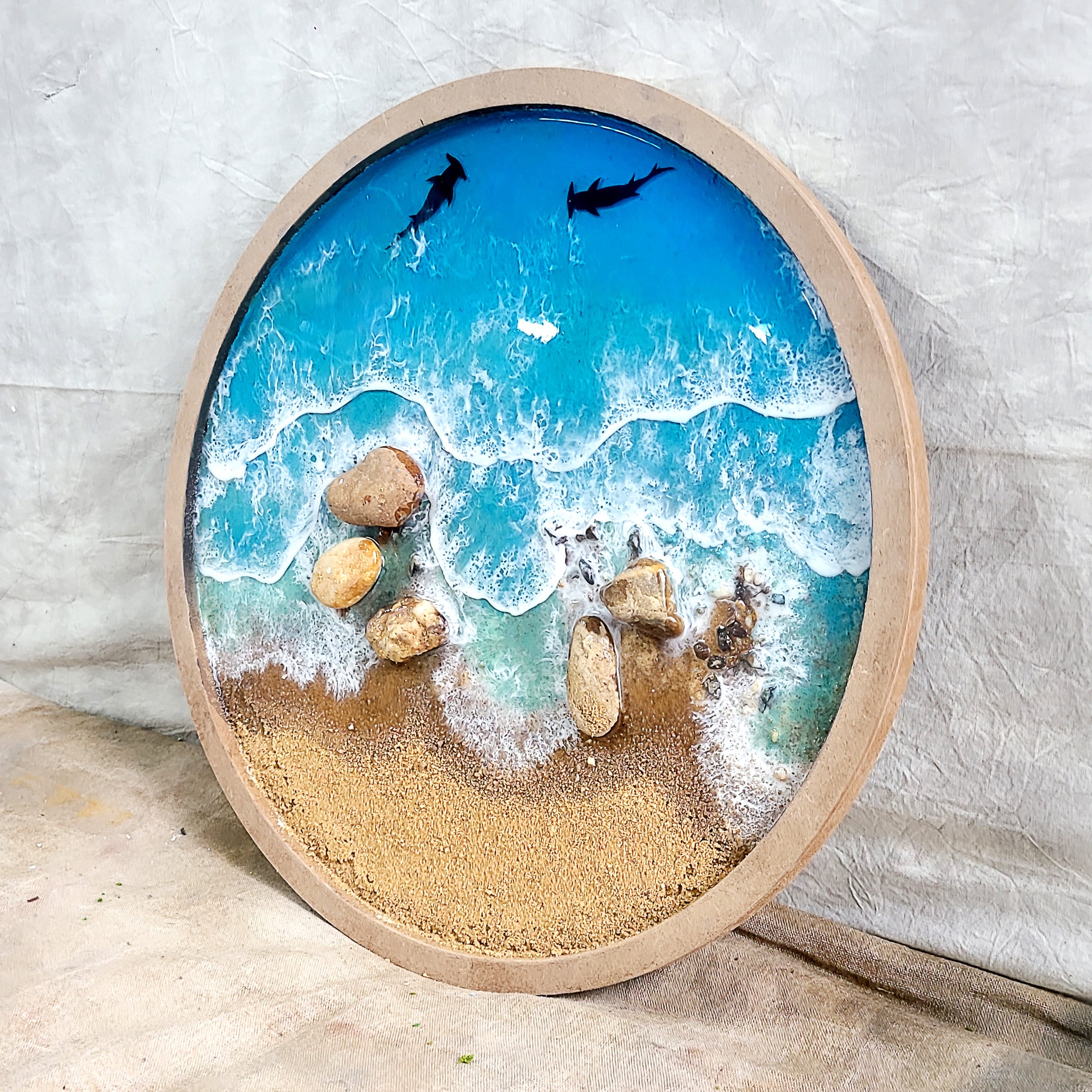 Art Resin Sea Epoxy Art, Beach Resin Art, Coastal Wall Art, Ocean Epoxy ...