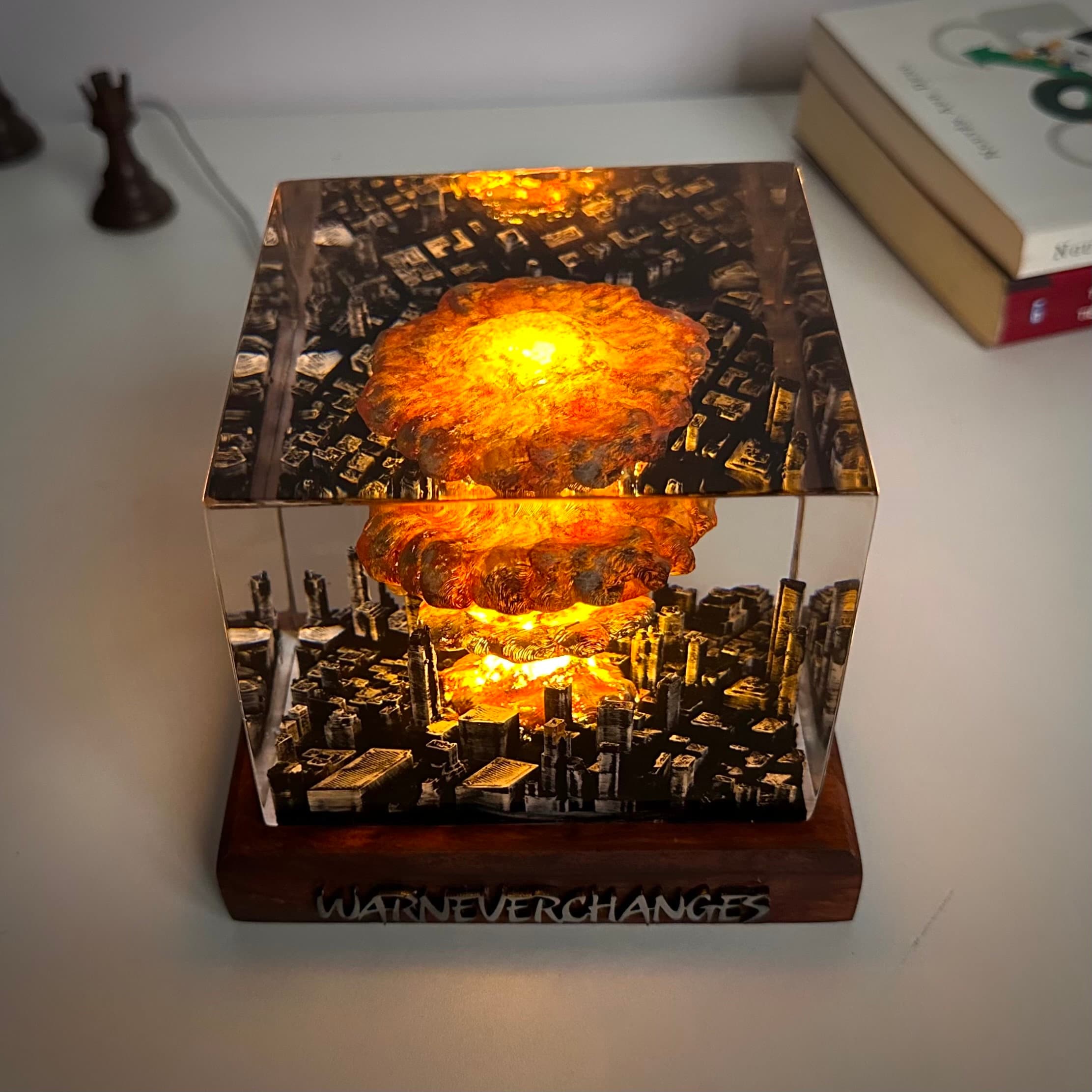 Nuclear Explosion Bomb Resin Lamp, Atomic Bomb, Mushroom Cloud Lamp ...