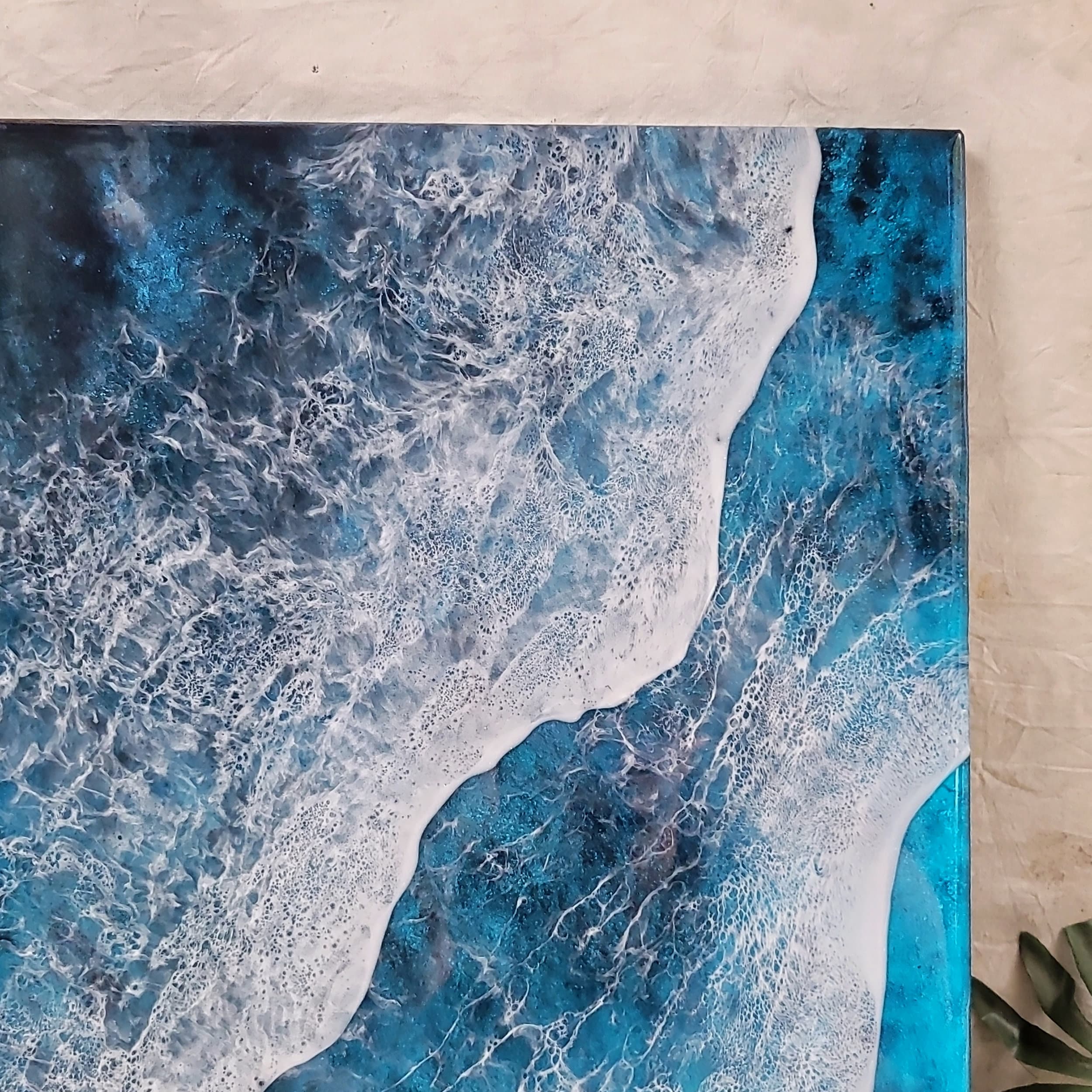 Custom Resin Painting, Large Ocean Wave Resin Art, Art Resin Sea Epoxy ...