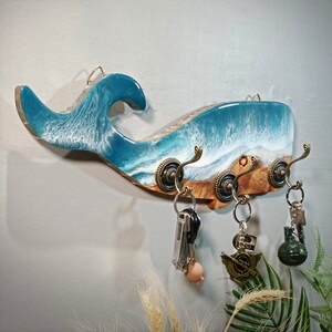 Decorate the Wall , Custom Ocean Key Holder, Beach Themed Key Hanger ...