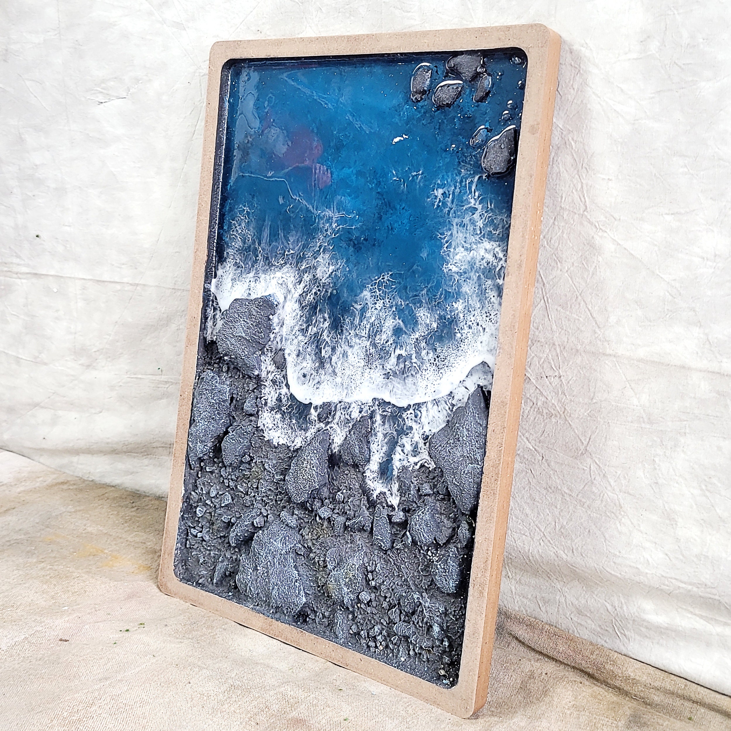 Custom Resin Painting, Large Ocean Wave Resin Art, Art Resin Sea Epoxy ...