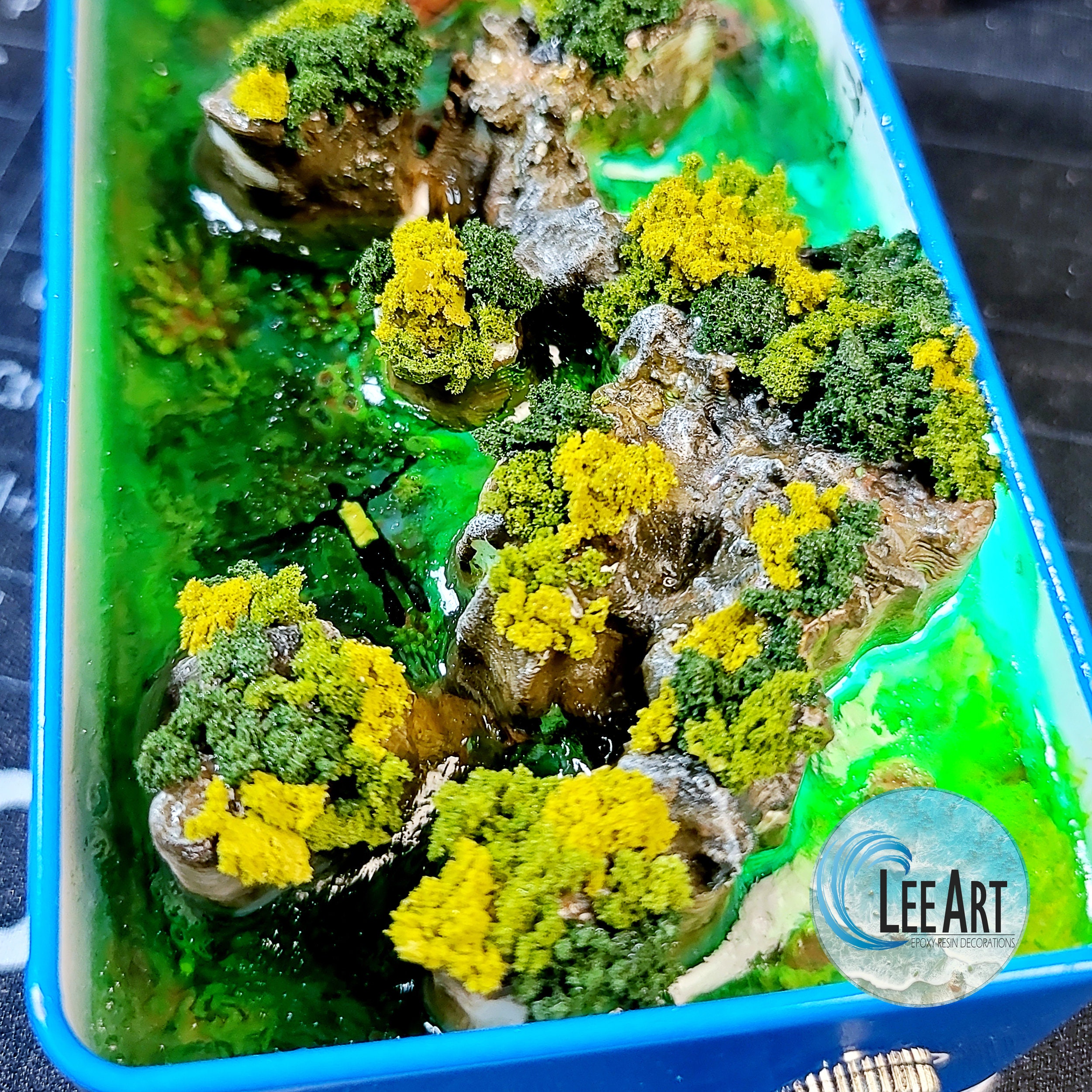 Desktop Light Box, Ocean Diorama, Epoxy Resin Night Light-ocean Light ...