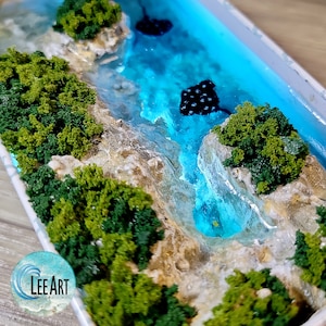 Desktop Light Box, Ocean Diorama, Epoxy Resin Night Light-ocean Light ...