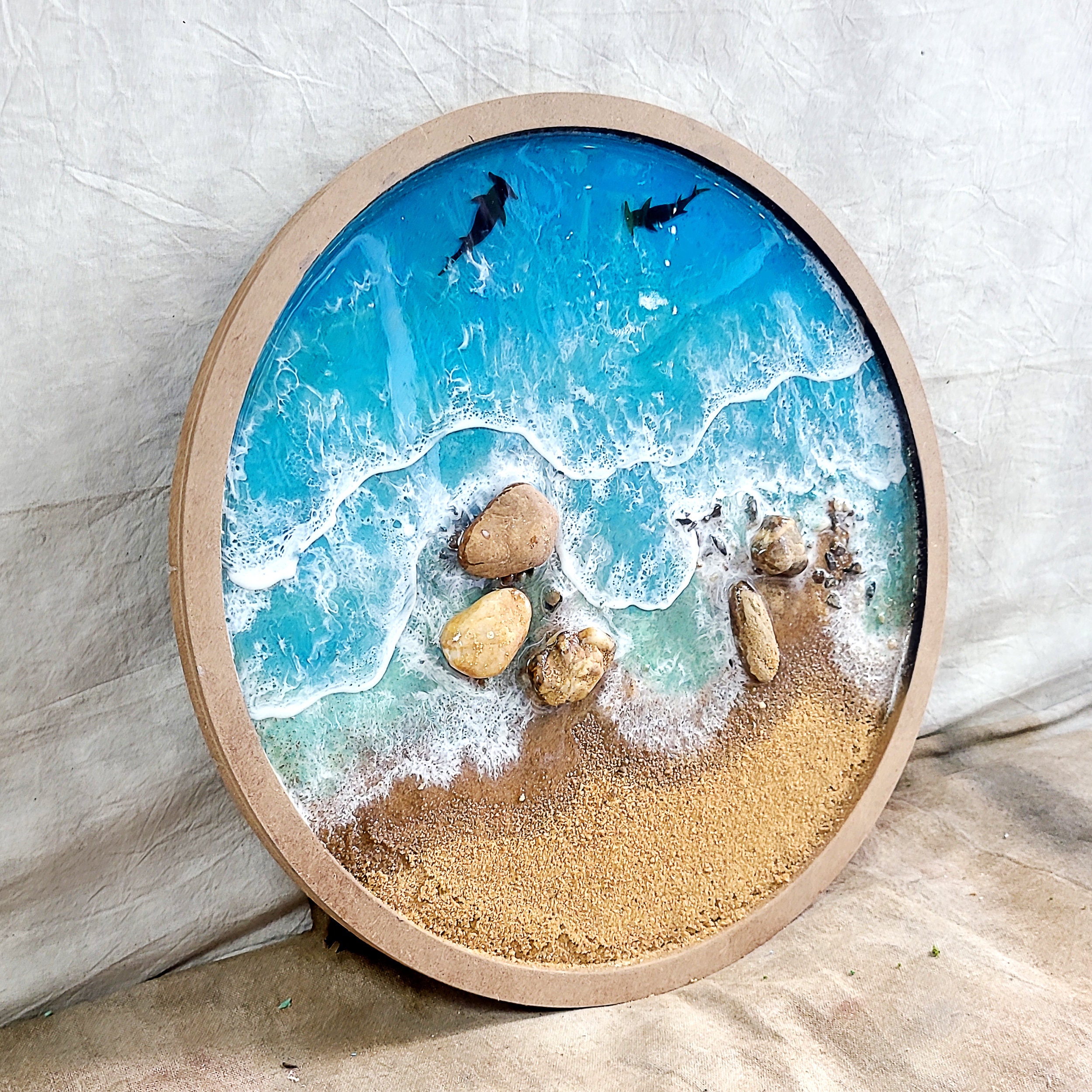 Art Resin Sea Epoxy Art, Beach Resin Art, Coastal Wall Art, Ocean Epoxy ...