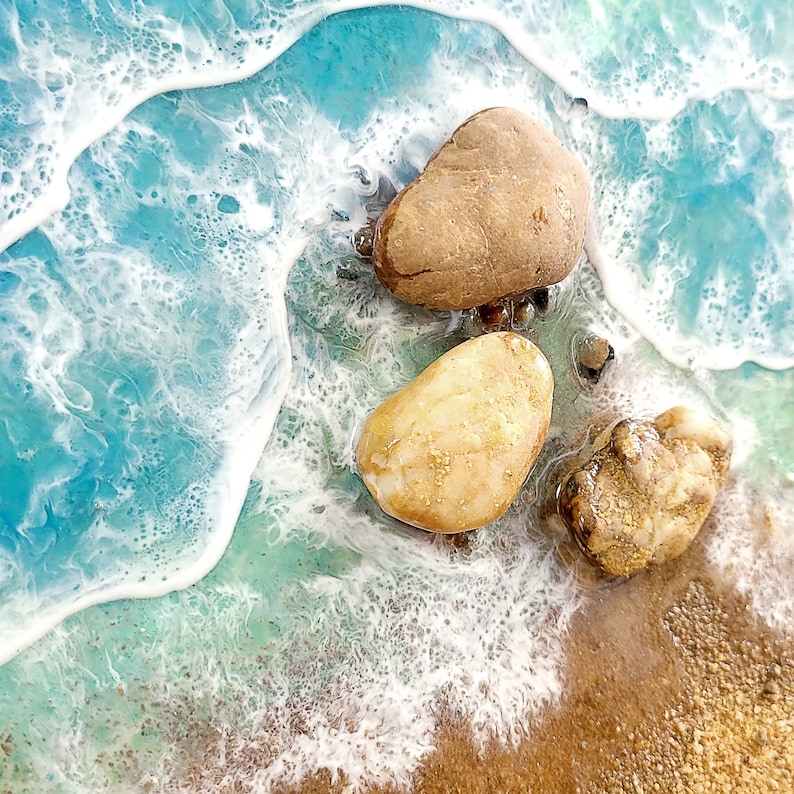 Art Resin Sea Epoxy Art, Beach Resin Art, Coastal Wall Art, Ocean Epoxy ...