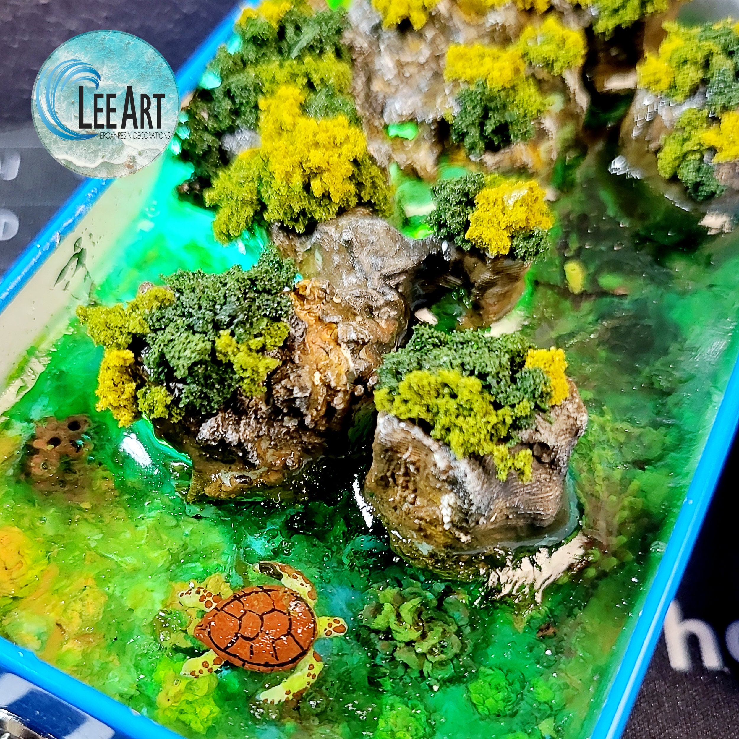 Desktop Light Box, Ocean Diorama, Epoxy Resin Night Light-ocean Light ...