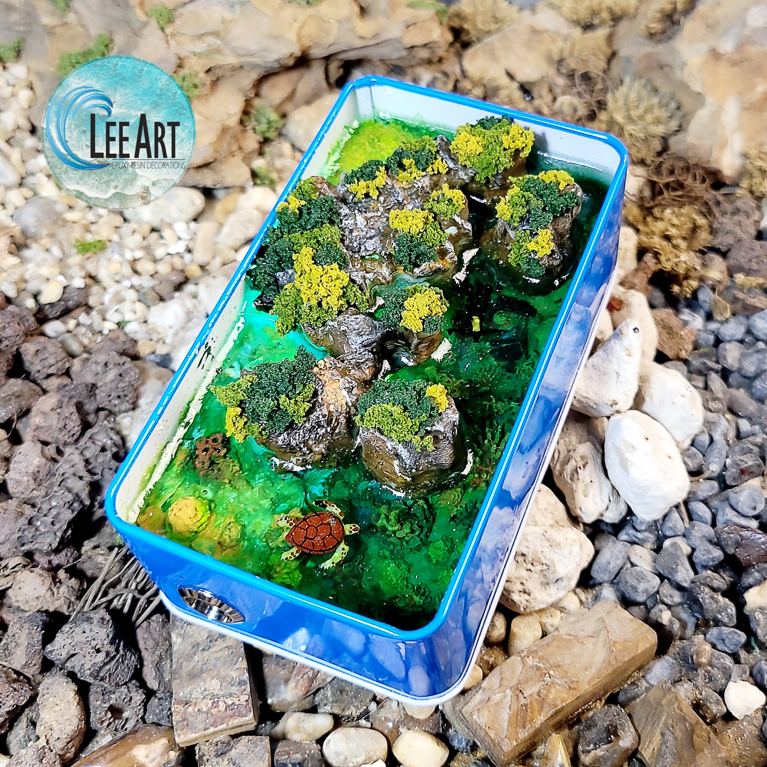 Desktop Light Box, Ocean Diorama, Epoxy Resin Night Light-ocean Light ...