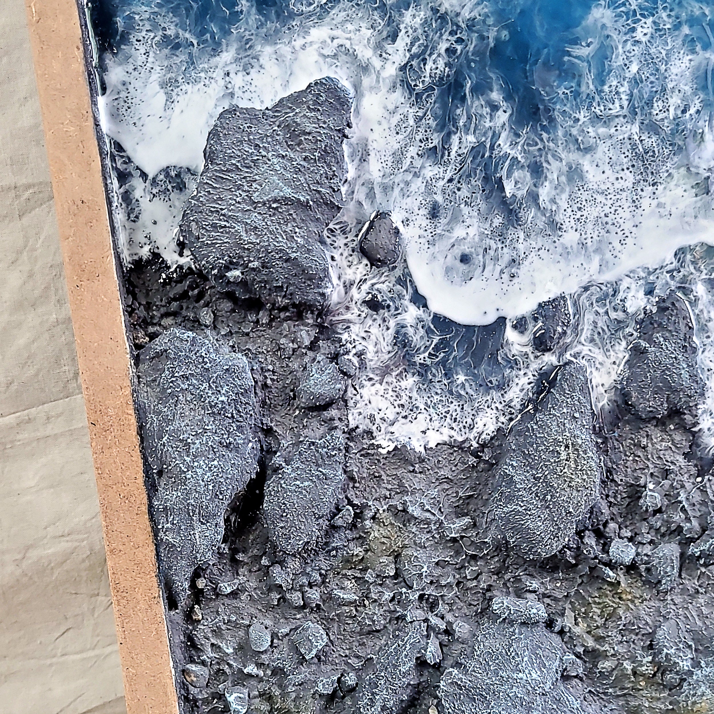 Custom Resin Painting, Large Ocean Wave Resin Art, Art Resin Sea Epoxy ...