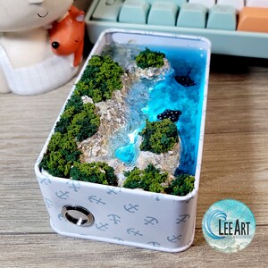 Desktop Light Box, Ocean Diorama, Epoxy Resin Night Light-ocean Light ...