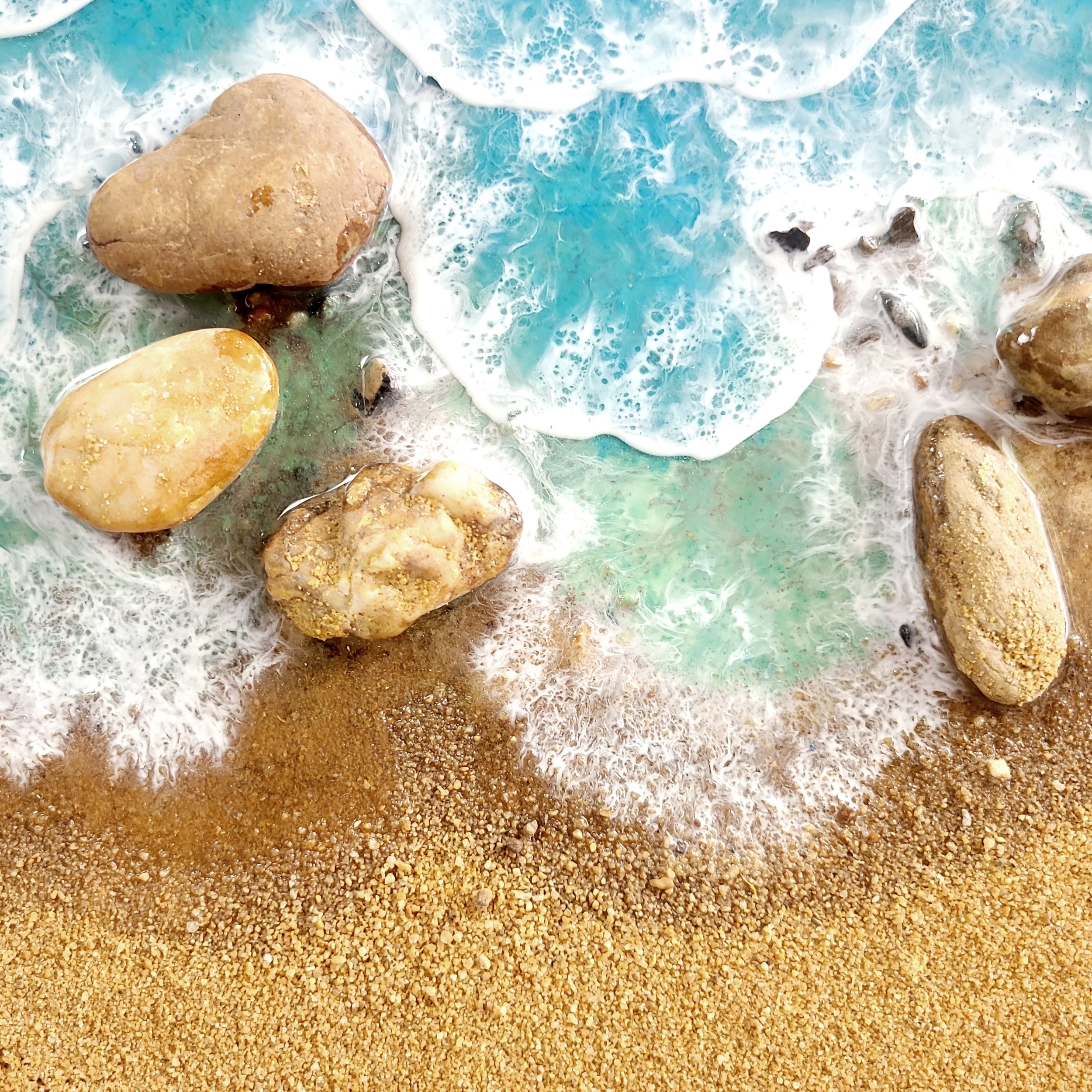 Art Resin Sea Epoxy Art, Beach Resin Art, Coastal Wall Art, Ocean Epoxy ...