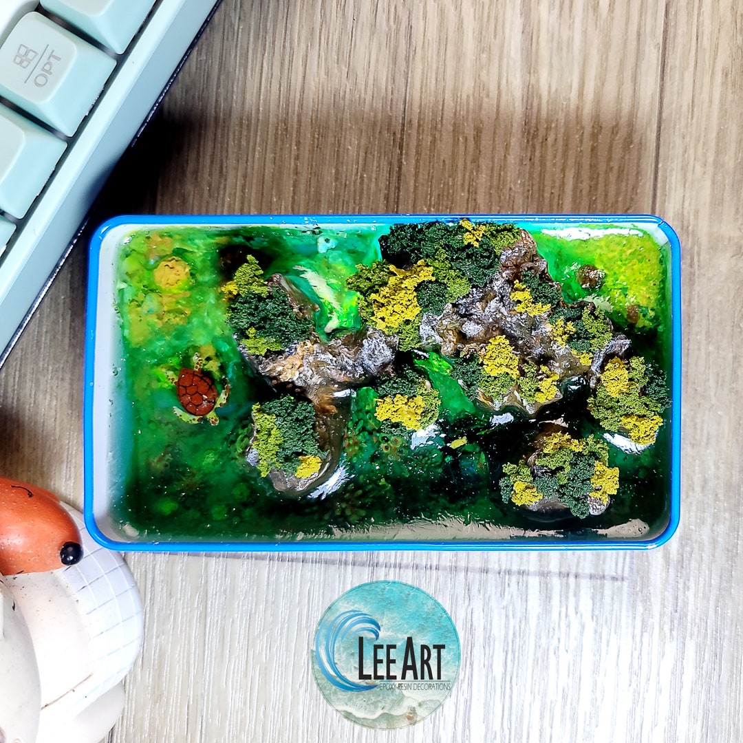 Desktop Light Box, Ocean Diorama, Epoxy Resin Night Light-ocean Light ...