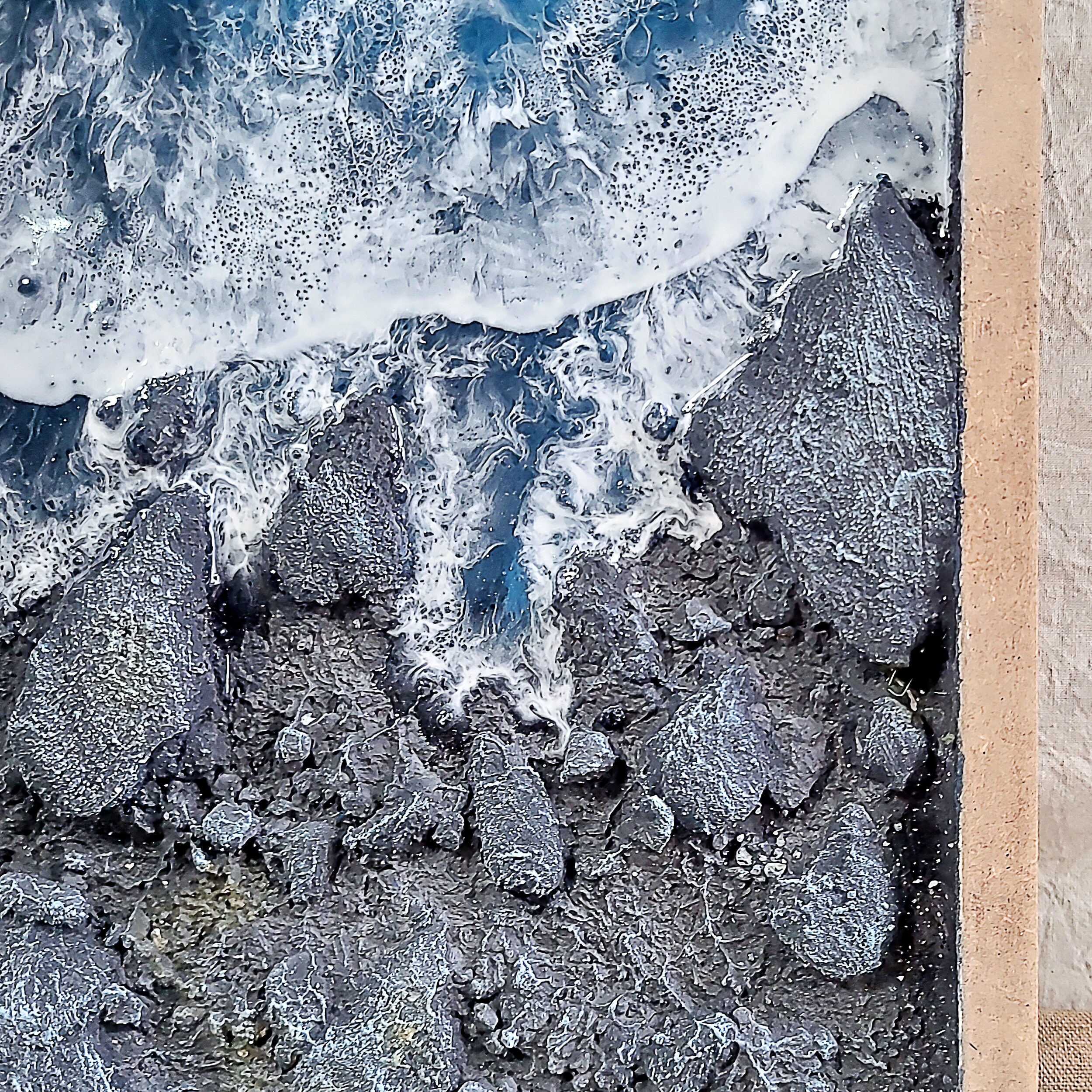 Custom Resin Painting, Large Ocean Wave Resin Art, Art Resin Sea Epoxy ...