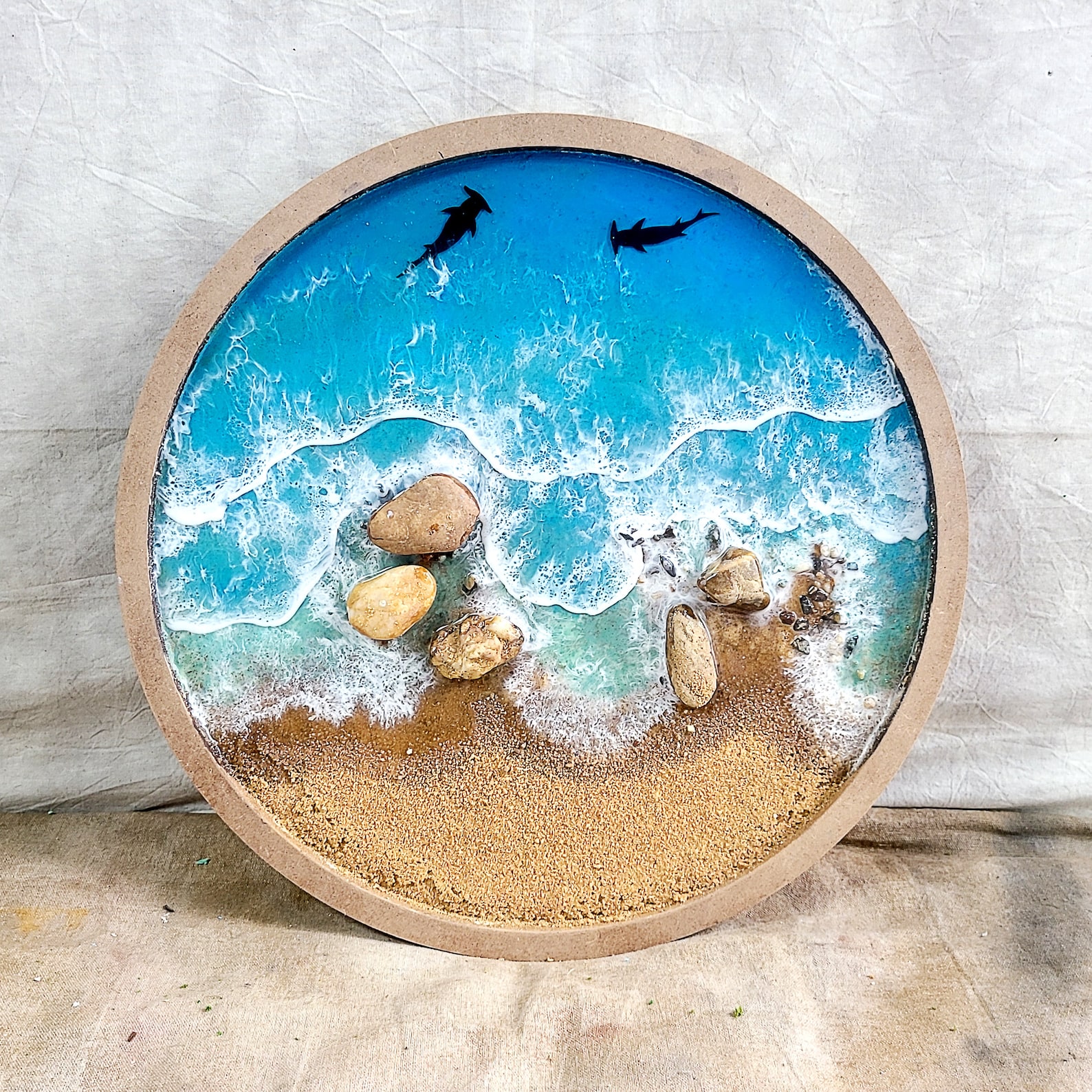 Art Resin Sea Epoxy Art, Beach Resin Art, Coastal Wall Art, Ocean Epoxy ...